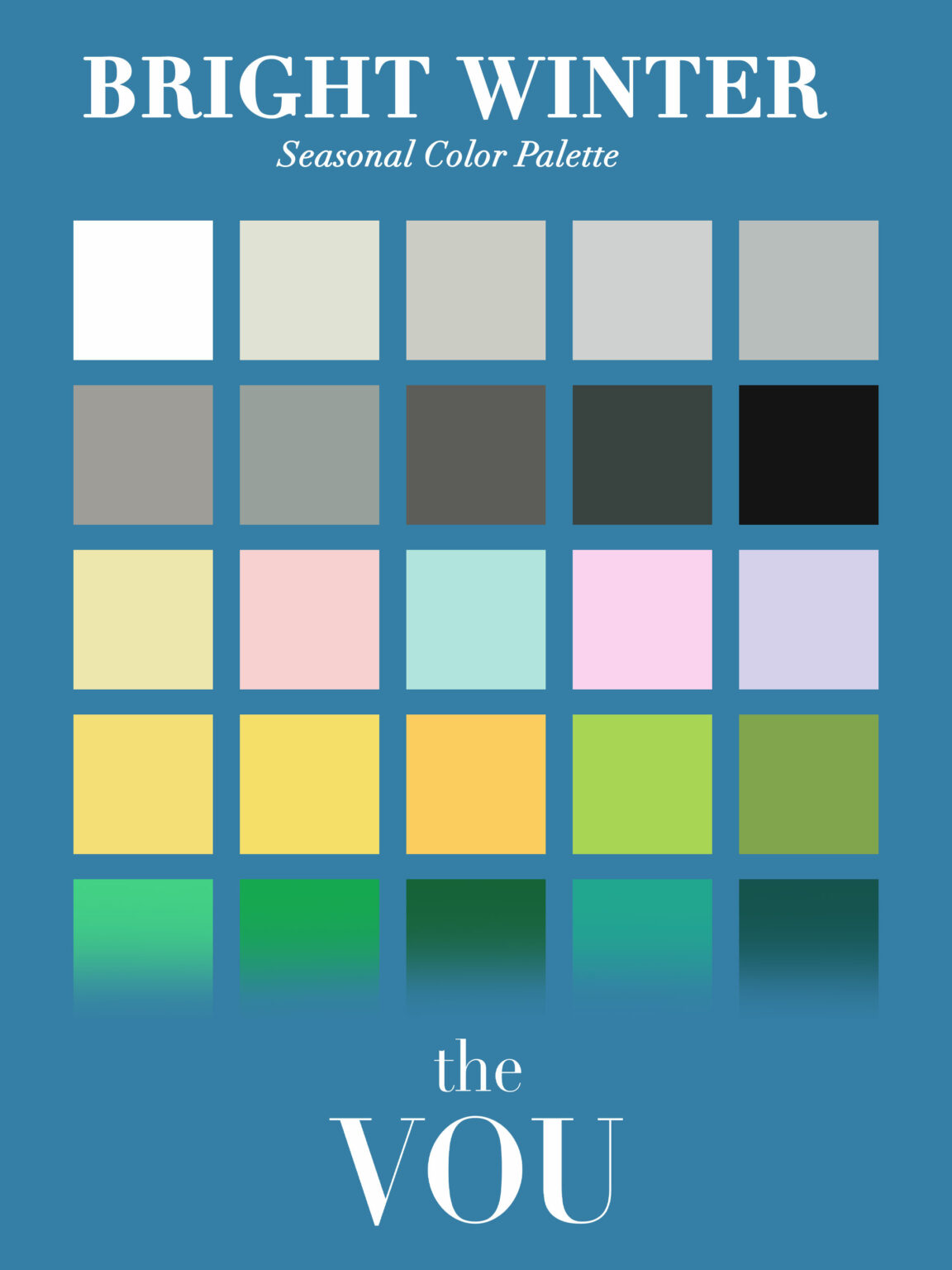 Winter Seasonal Colour Palettes for Men Explained (With Complete ...