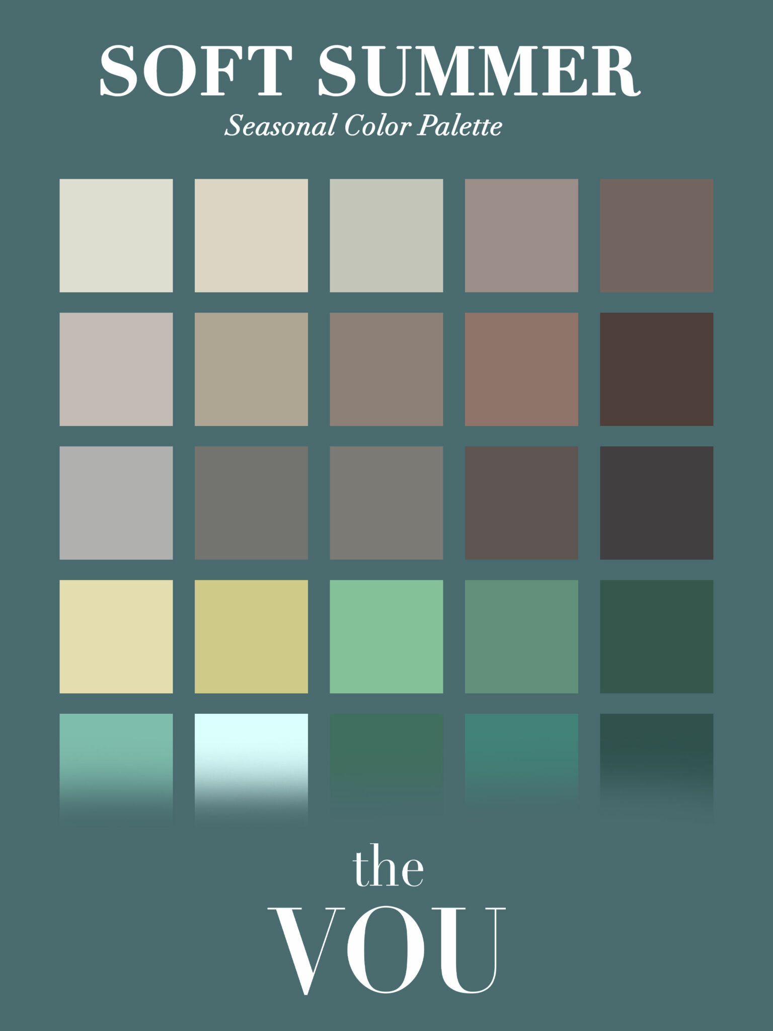 Soft Summer Seasonal Colour Palette for Men - Downloadable • The VOU