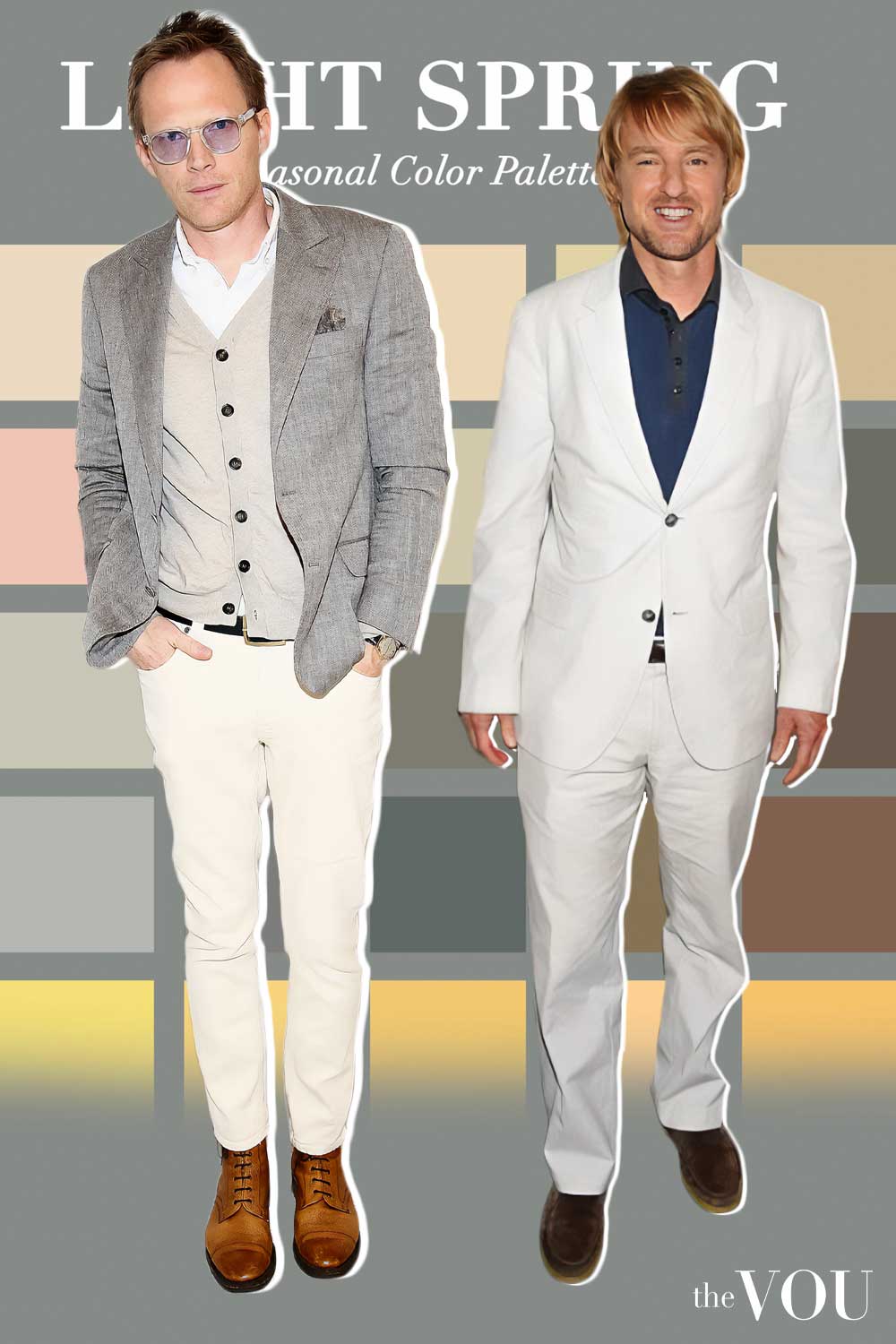 Guide complet de la palette de couleurs Light Spring pour hommes